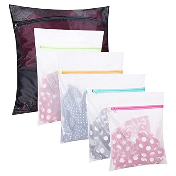 Set of 5 Mesh Laundry Bags-1 Extra , 2 Big & Medium for Blouse, Hosiery ...