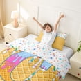 Catabedysis Watercolor Alphabet Print Twin Duvet Cover For Boys,Drip ...