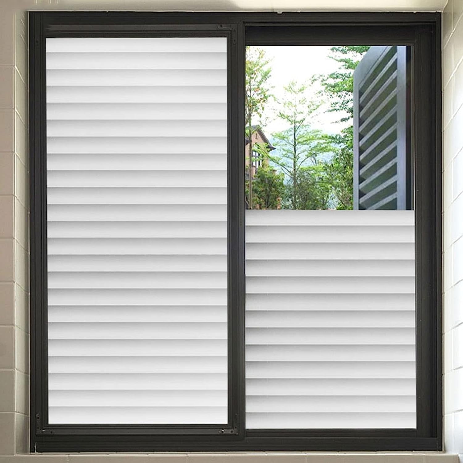 BSHAPPLUS® 17.7"x78.7" Window Privacy Film,Frosted Glass Blackout ...