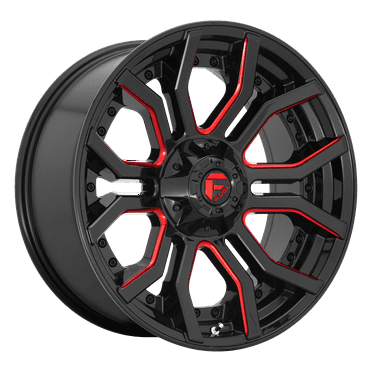 Fuel D755 Reaction 22X12 8X165.1 -44Et 124.3Cb Gloss Black Milled With ...