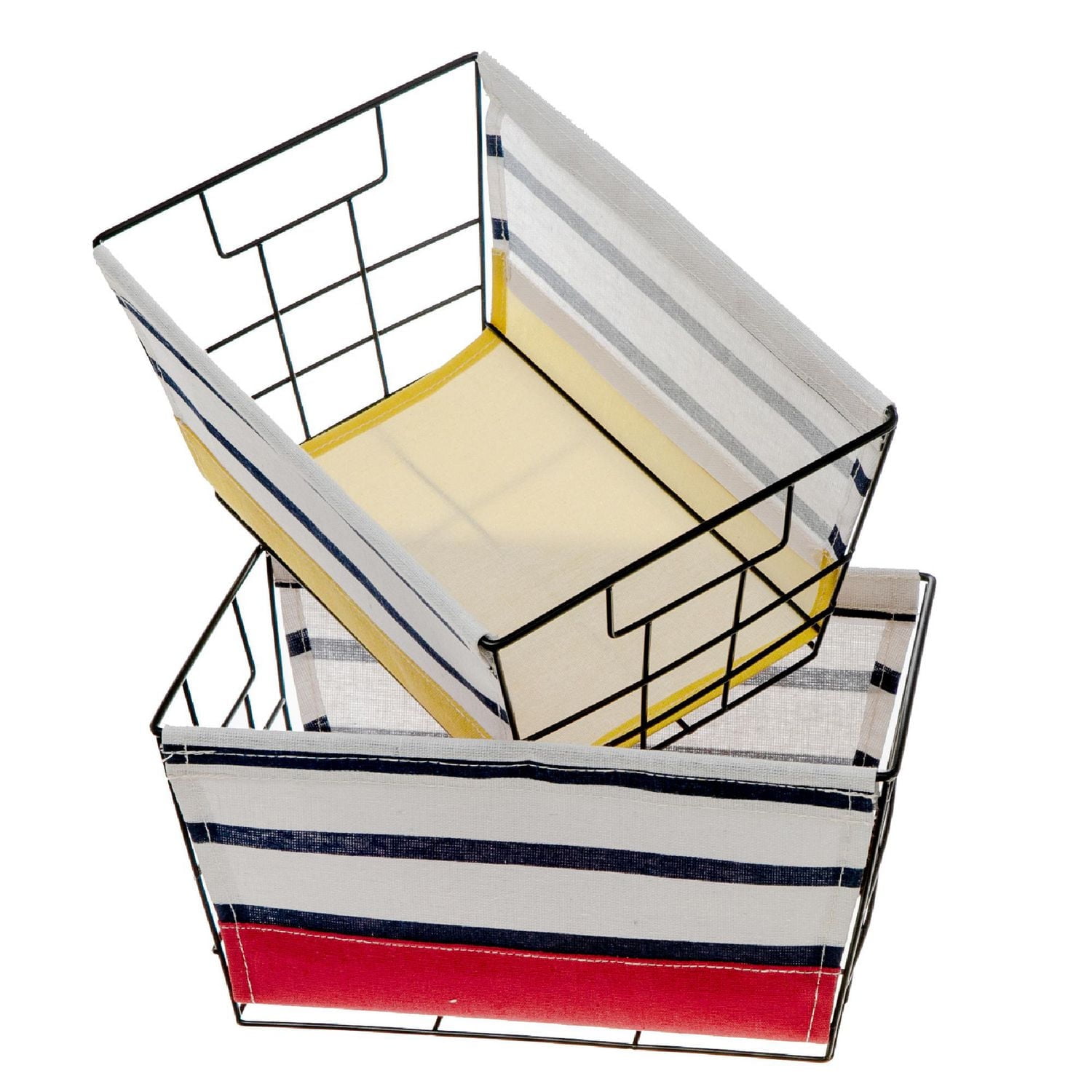 Click here for Ih Casadécor Storage Wire Caddy And Cloth Stripes... prices