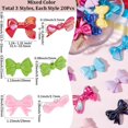 60Pcs 3 Styles Acrylic Beads Bowknot Mixed Color 21~25x29~33.5x5~7mm ...