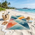 Boho beach towels A poster with a geometric design in blue - Walmart.com
