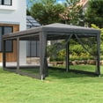 vidaXL Party Tent Outdoor Canopy Tent Gazebo Marquee with 4 Mesh ...