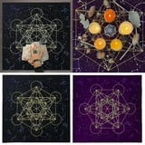 Metatrone's Cub Crystal Grid Altar Cloth Tapestry Tablecloth Ritual ...