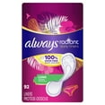 Always Radiant Daily Liners Long Absorbency, Up to 100% Odor-free, 92 ...