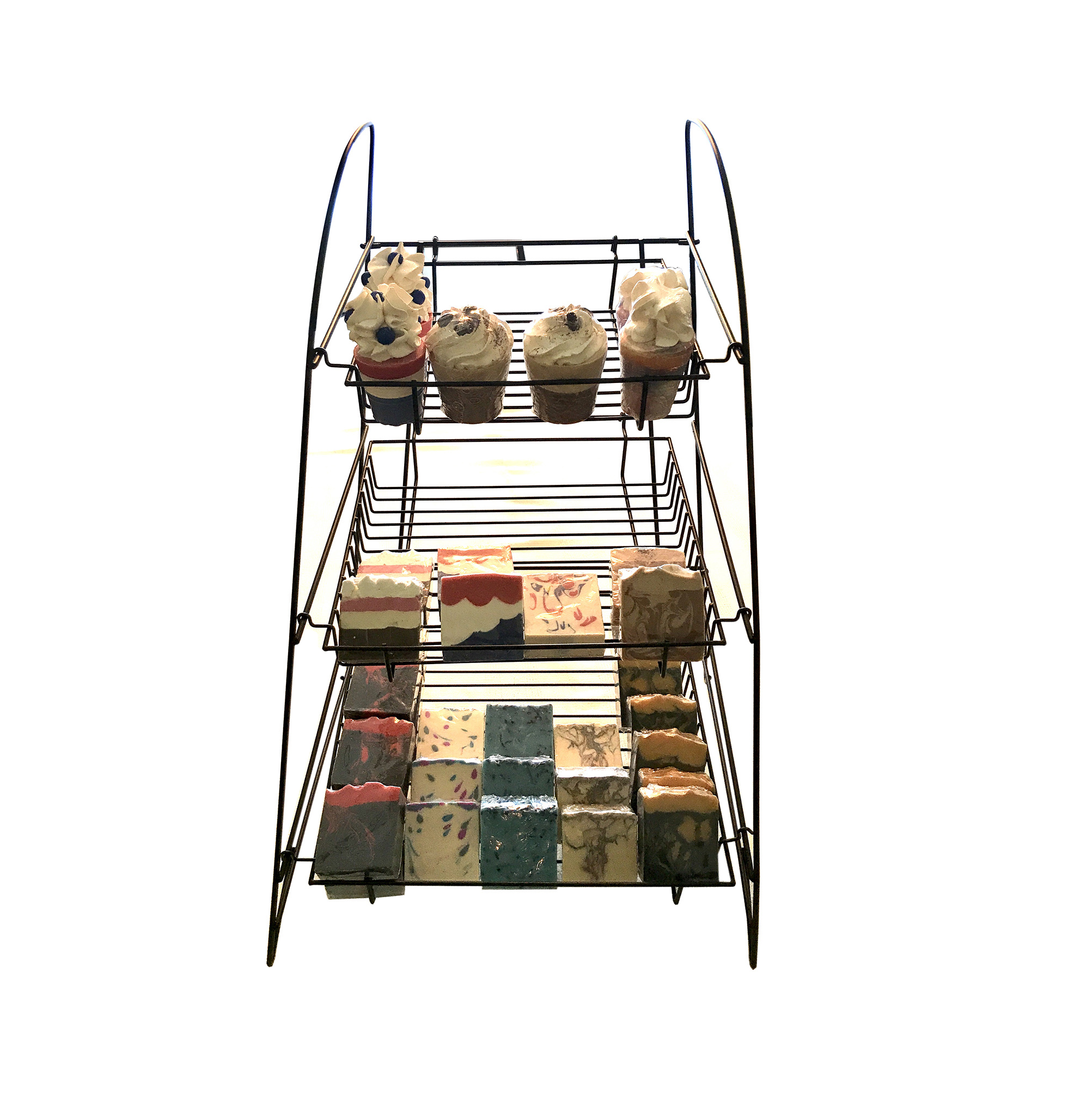 FixtureDisplays® 3-Tier Wire Display Rack Bakery Snacks Confection Tray ...