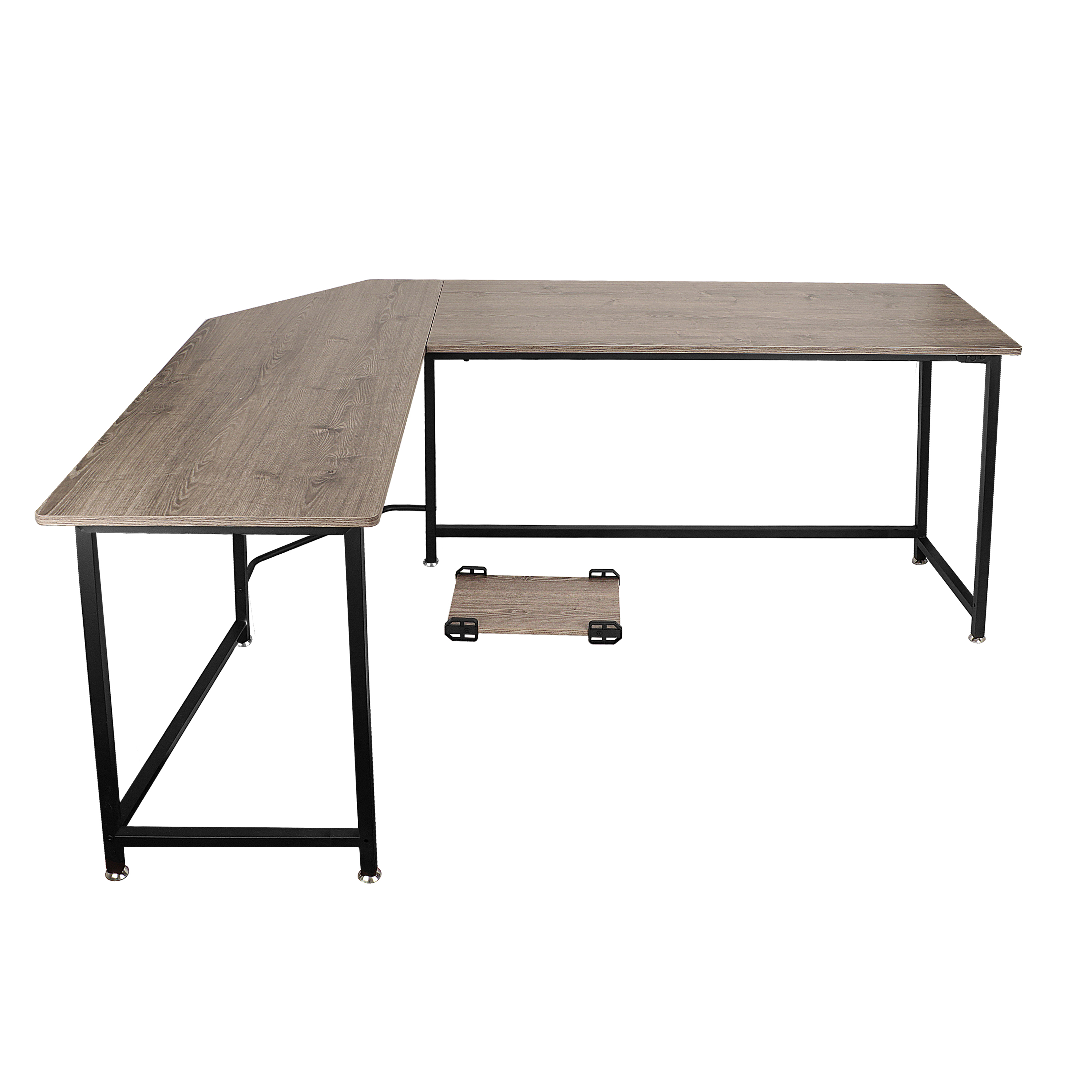 Clearance! L-Shaped Computer Desk with CPU Stand, Industrial Office ...