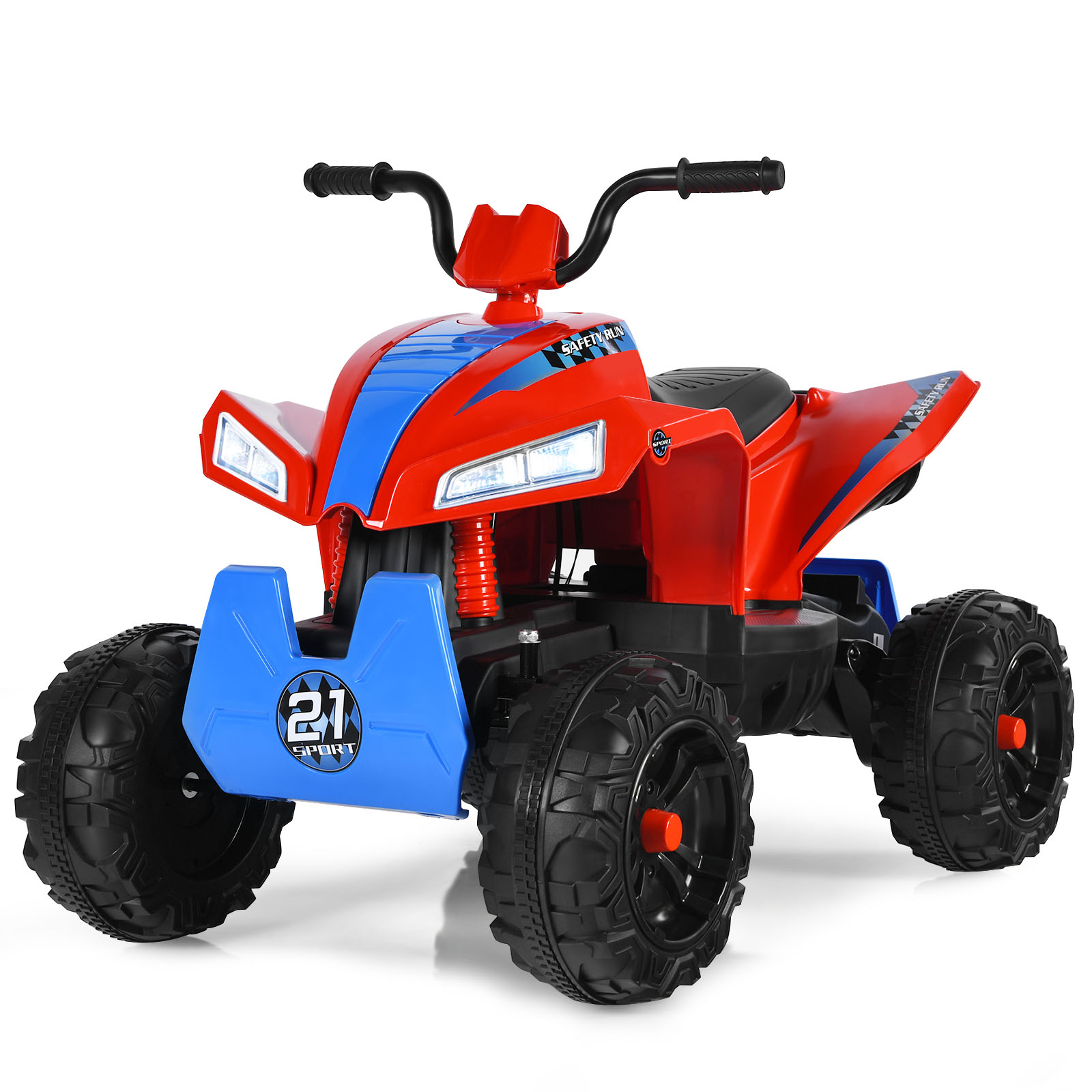 Infans Kids Ride On ATV 4 Wheeler Quad Spring Suspension w/ Lights ...