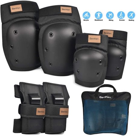 3 in 1 Sports Protective Gear Set Kids Adult Safety Knee Pads ...