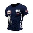America 250 Shirt Mens Short Sleeve Crewneck Patriotic Graphic Tee Plus ...