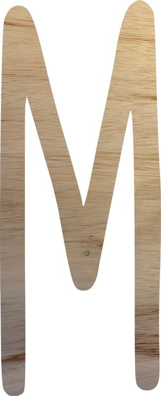 Craft Wood Blank Letters, Wooden 18'' tall Alphabet Letter M, DIY ...
