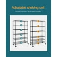 Commercial Heavy Duty 6-Tier Black Steel Wire Shelving Rack for Office ...