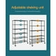 Black Commercial 6 Tier Shelf Adjustable Steel Wire Metal Shelving Rack ...
