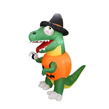 71 Inch Halloween Inflatable Dinosaur Decorations Led Lighted Pum-pkin ...