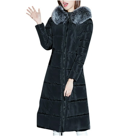 Ankle Length Puffer Jacket Womens Trendy Long Winter Coats Warm Thicken ...