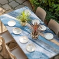 Abstract Marble Waves Texture Fitted Rectangle Tablecloth 24" x 36 ...