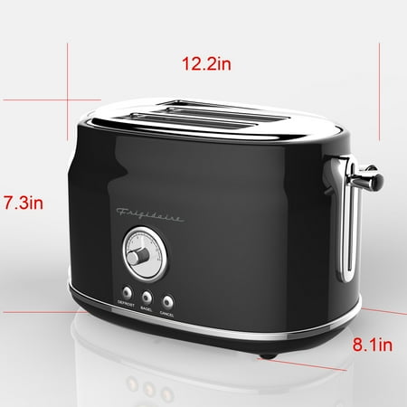 FRIGIDAIRE, 2 SLICE RETRO TOASTER, BLACK - Walmart.com - Walmart.com