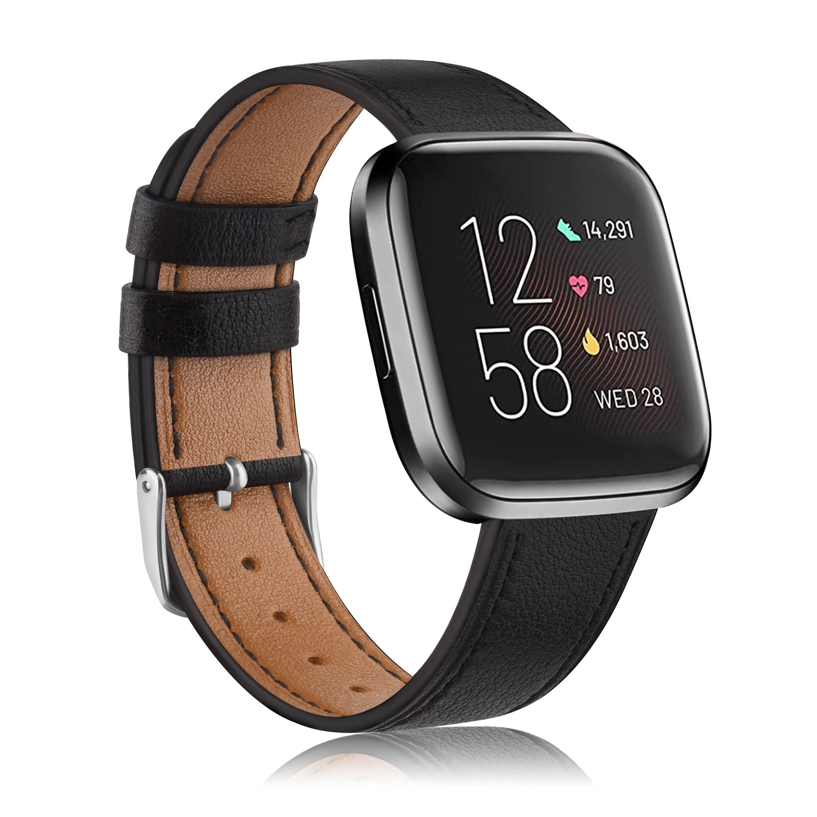 Click here for Unbranded 100 Leather Strap For Fitbit Versa 2 3 4... prices