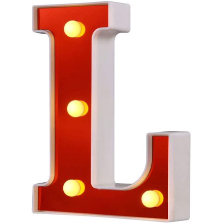L LED Marquee Letter Lights 26 Alphabet Red Pleasent Indoor Bright ...