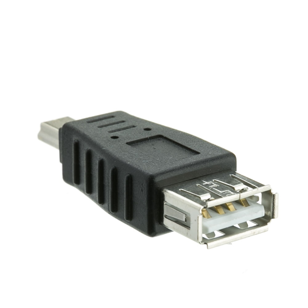 Cable Central LLC USB A Female to USB Mini-B 5 Pin Male Adapter ...