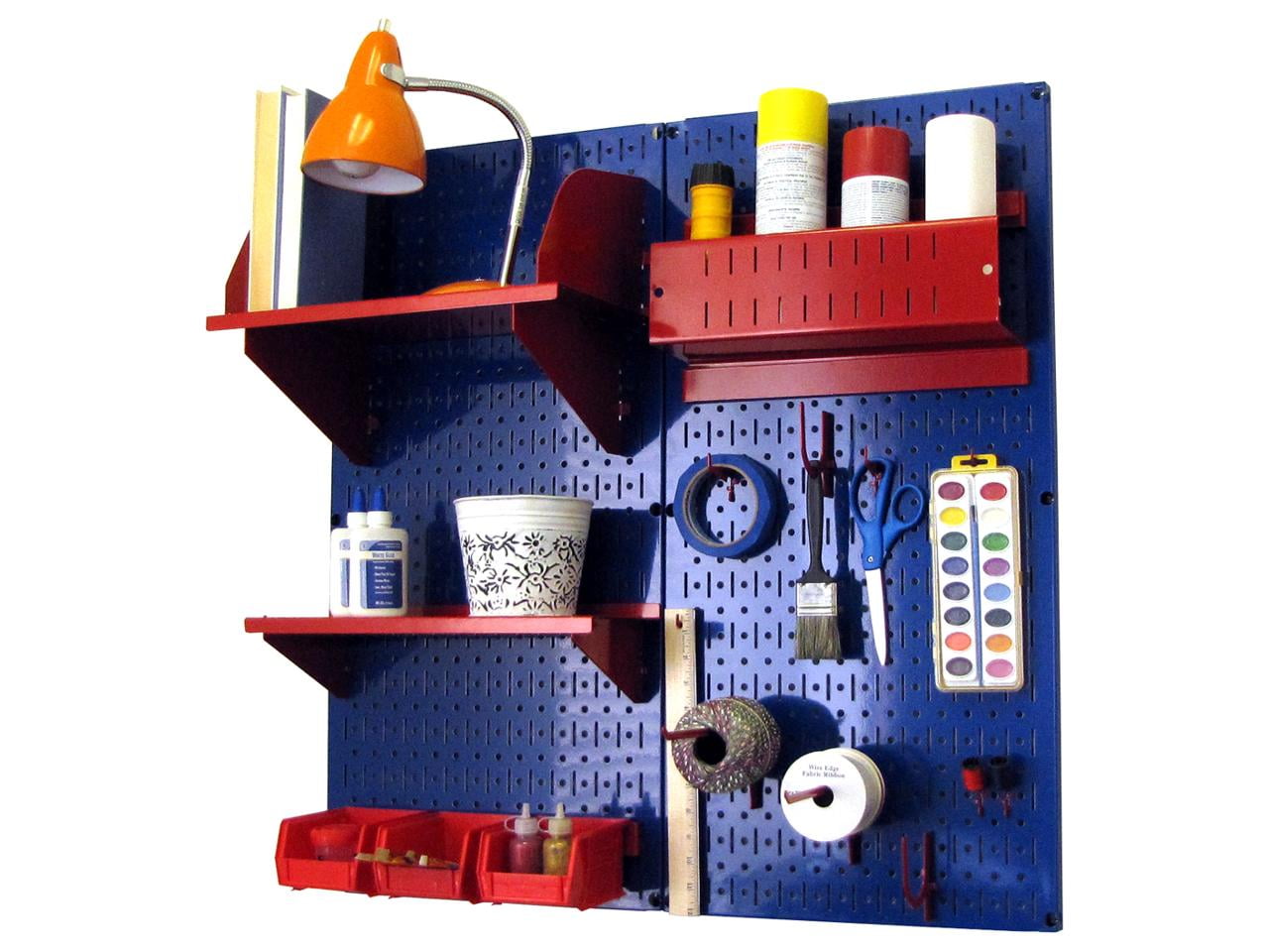 Wall Control Pegboard Hobby Craft Pegboard Organizer Storage Kit with ...