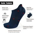 Busy Socks Men's Merino Wool Comfort Cushioned Socks, Navy, Large, 3 ...