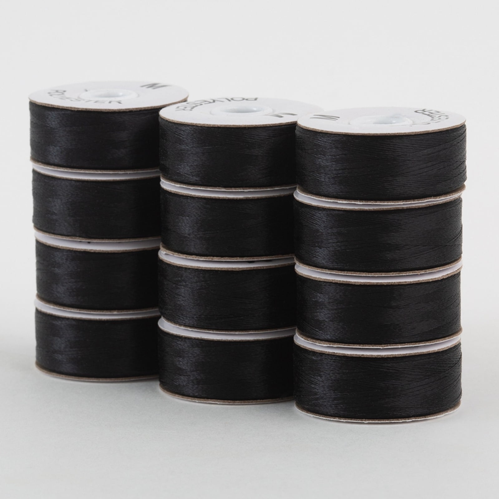 SuperBobs Polyester M-Style Bobbin 12 Pack Black - Walmart.com