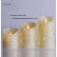 SHIQI-DANIP White LED flameless Candle with Embedded Star Light String ...