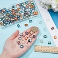 80pcs 10 Colors Faceted Beads 12x9mm Rectangle Beads Electroplate Glass ...