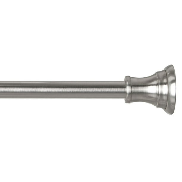 Mainstays Adjustable Tension Decorative Shower Curtain Rod, No Tools ...