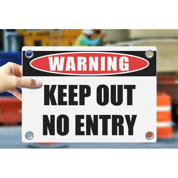 KEEP OUT NO ENTRY | Warning Notice Caution Danger 3mm PVC Sign ...
