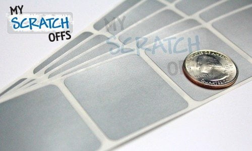 Silver 1.5" Square Scratch Off Labels - 500 Labels - Walmart.com
