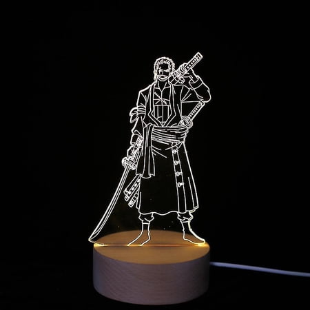 One Piece Zoro 3d Led Night Light Kids Bedroom Table Lamp | Walmart Canada