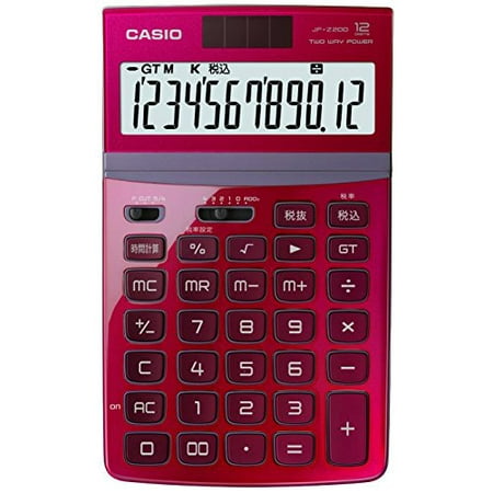 Casio Calculator Just Type 12 Digits Red JF-Z200RD-N | Walmart Canada