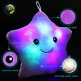Cute Novelty Creative Glowing Stars LED Night Light Plush Pillow ...