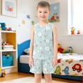 Cherries White Florals Leaves Pajamas Set Sleeveless Sleepwear Tank ...
