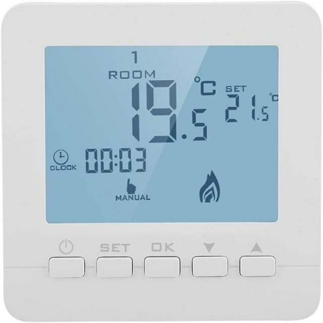Heating Thermostat Smart LCD Display Programmable Room Temperature ...