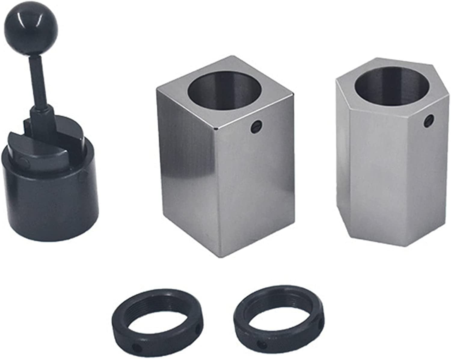 EPOTOOR 5C Collet Block Set Hex Square Rings & Collet Closer Holder, 5C ...