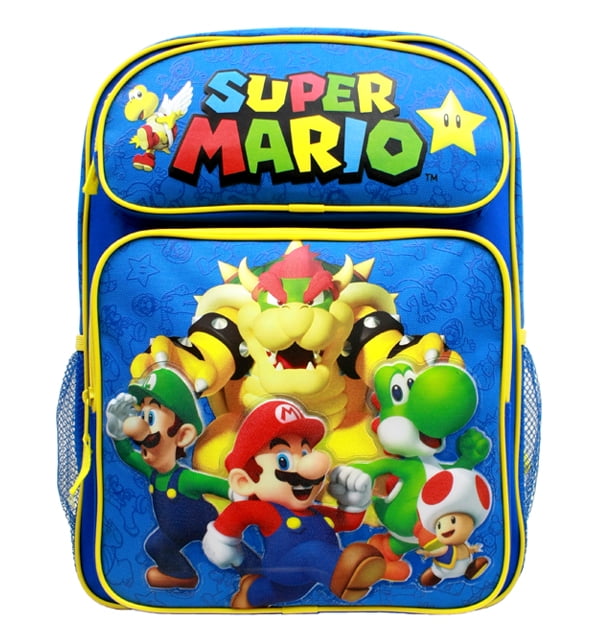 Backpack - Nintendo - Super Mario Group Blue 16" School Bag New SD28260 ...