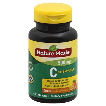 Nature Made Chewable Vitamin C 500mg, 150 Count, Immune Support, No ...