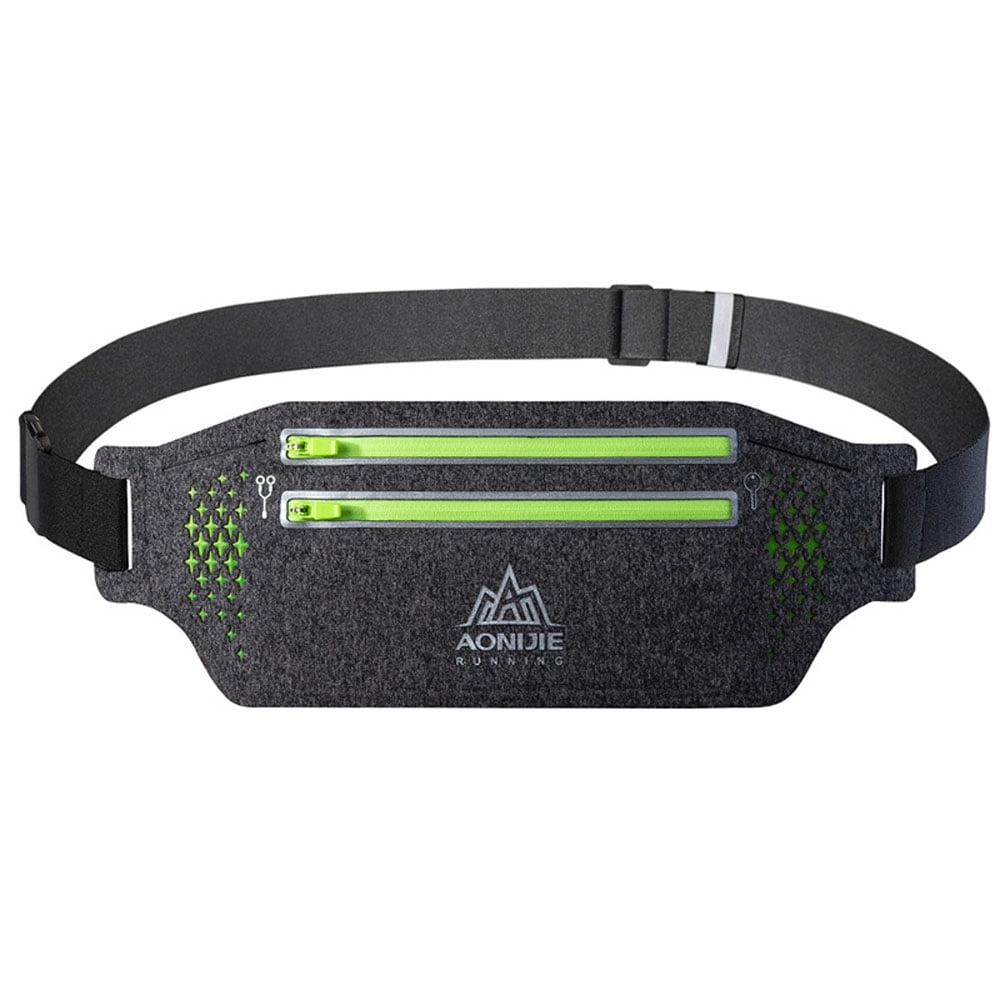 AONIJIE Running Belt Ultralight & Reflective Double Zipper Waist Pack ...