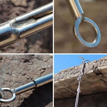 GoXteam Grappling Hook, 4-Claw Folding Stainless Steel Grapple Hooks ...