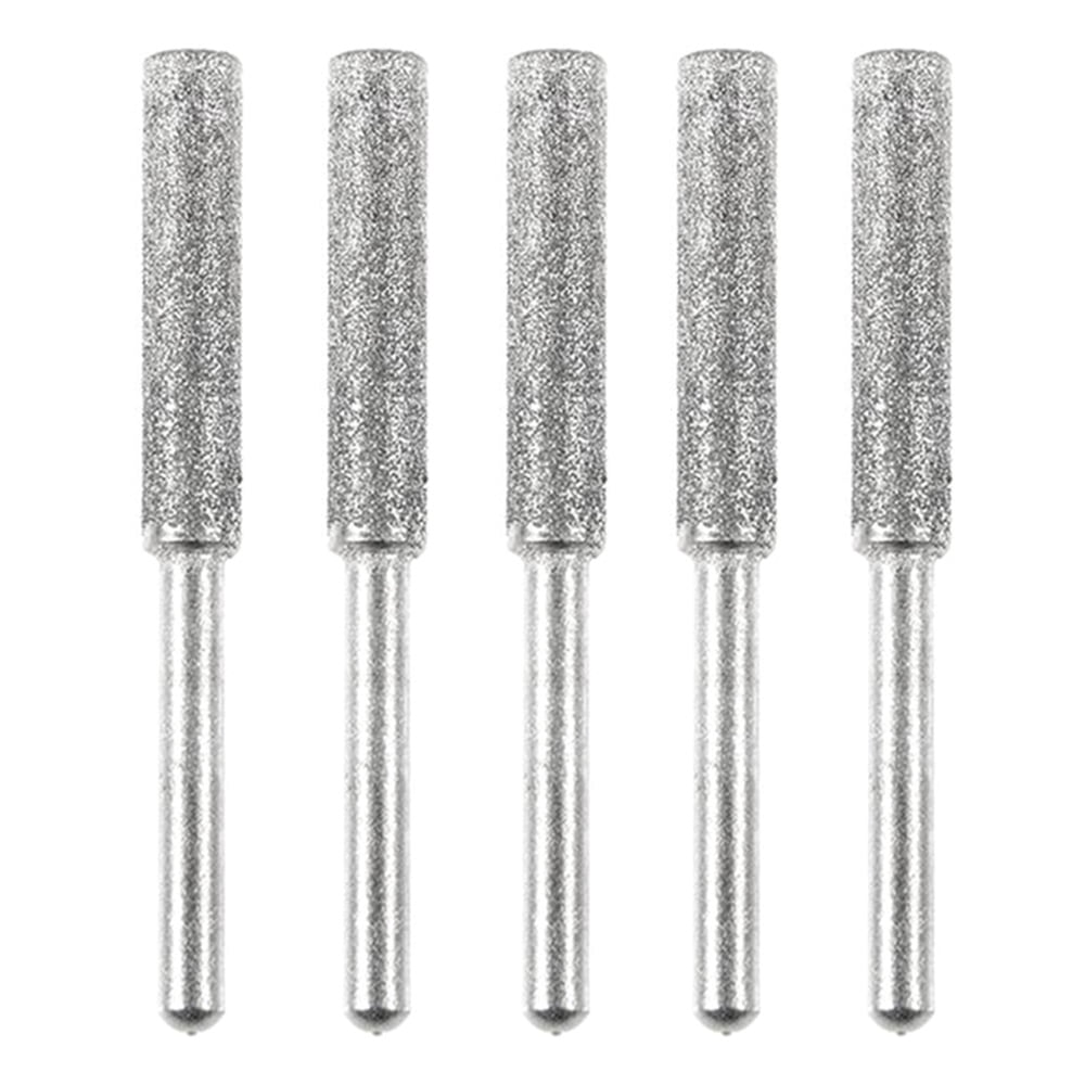 Eummy 5Pcs Diamond Coated Cylinder Burrs Chainsaw Grinding Head Set 4 ...