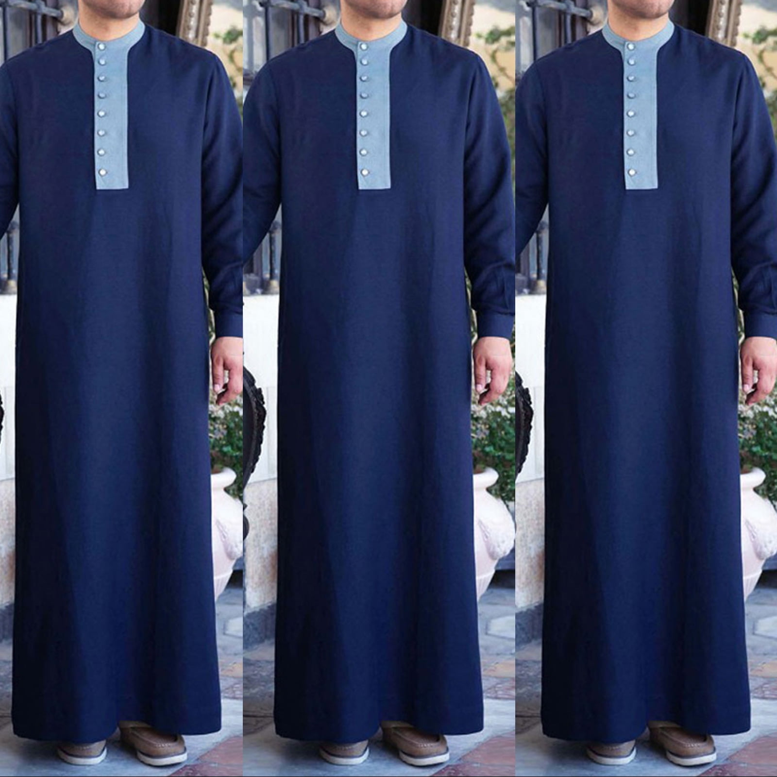 Buy Traditional Muslim Clothing Eid Middle East Arab Jubba Thobe for ...
