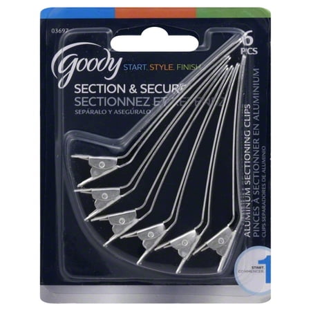 Goody - Goody Aluminum Sectioning Clips, Silver 6 ea - Walmart.com