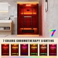 MEISSALIVVE Full Spectrum Infrared Sauna，1-2 Person Home Sauna，Wooden Canadian Hemlock Indoor ...