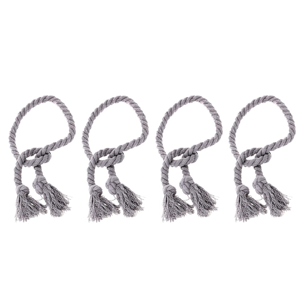 Click here for Oulii 4pcs Grey Cotton Rope Curtain Ties For Elega... prices