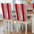 Chair Covers Set of 4 Red Leopard Zebra Stripes Chair Slipcover ...