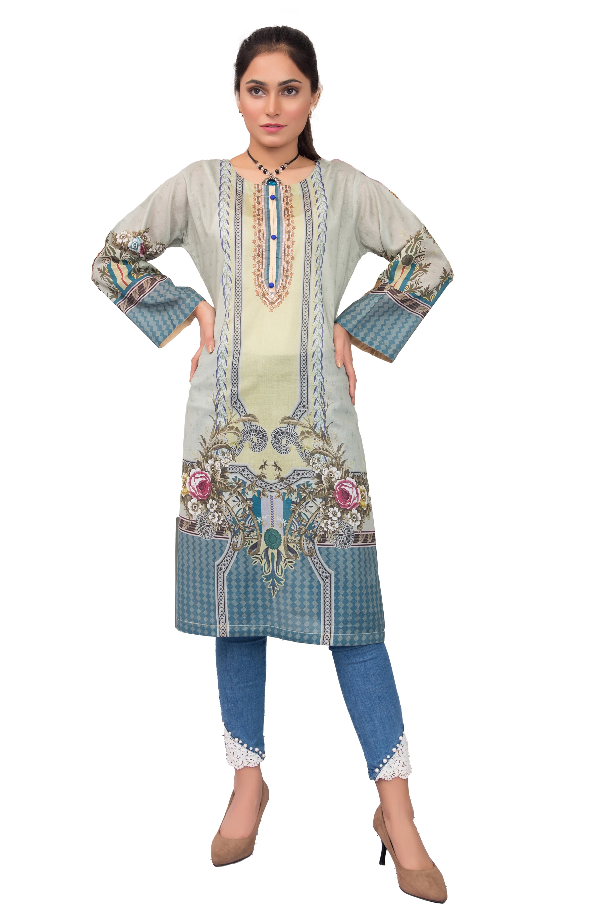 IshDeena Pakistani Kurtis for women Indian Style Cotton Tunics Womens ...